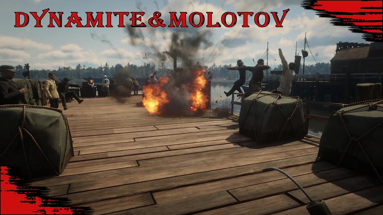 Red Dead Redemption 2 PC 60 FPS - Dynamite & Fire Bottle Gameplay - YouTube