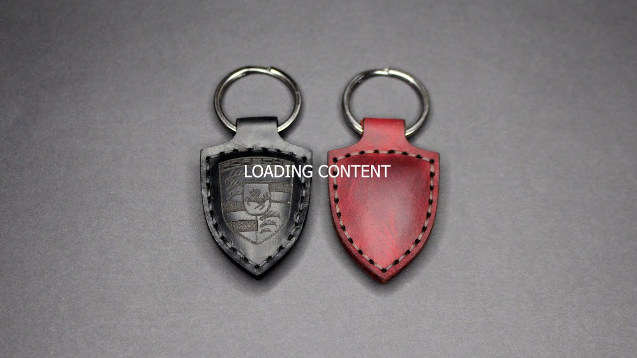 Leather Keychain Diy Keychain for Porsche Pattern - YouTube