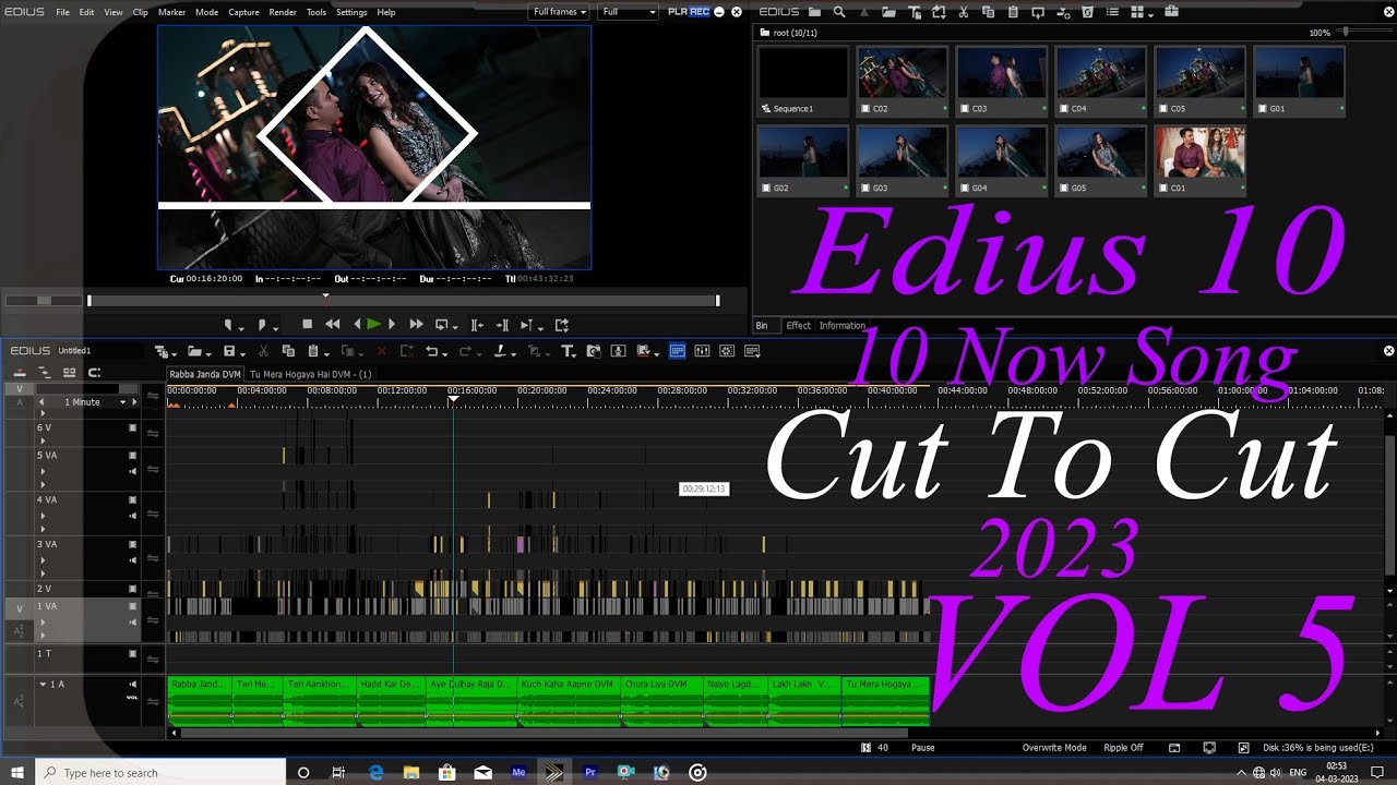 TOP 10 Cut to Cut Cinematic Wedding Project Edius 7,8,9,X Automatic Editing 2023 - YouTube