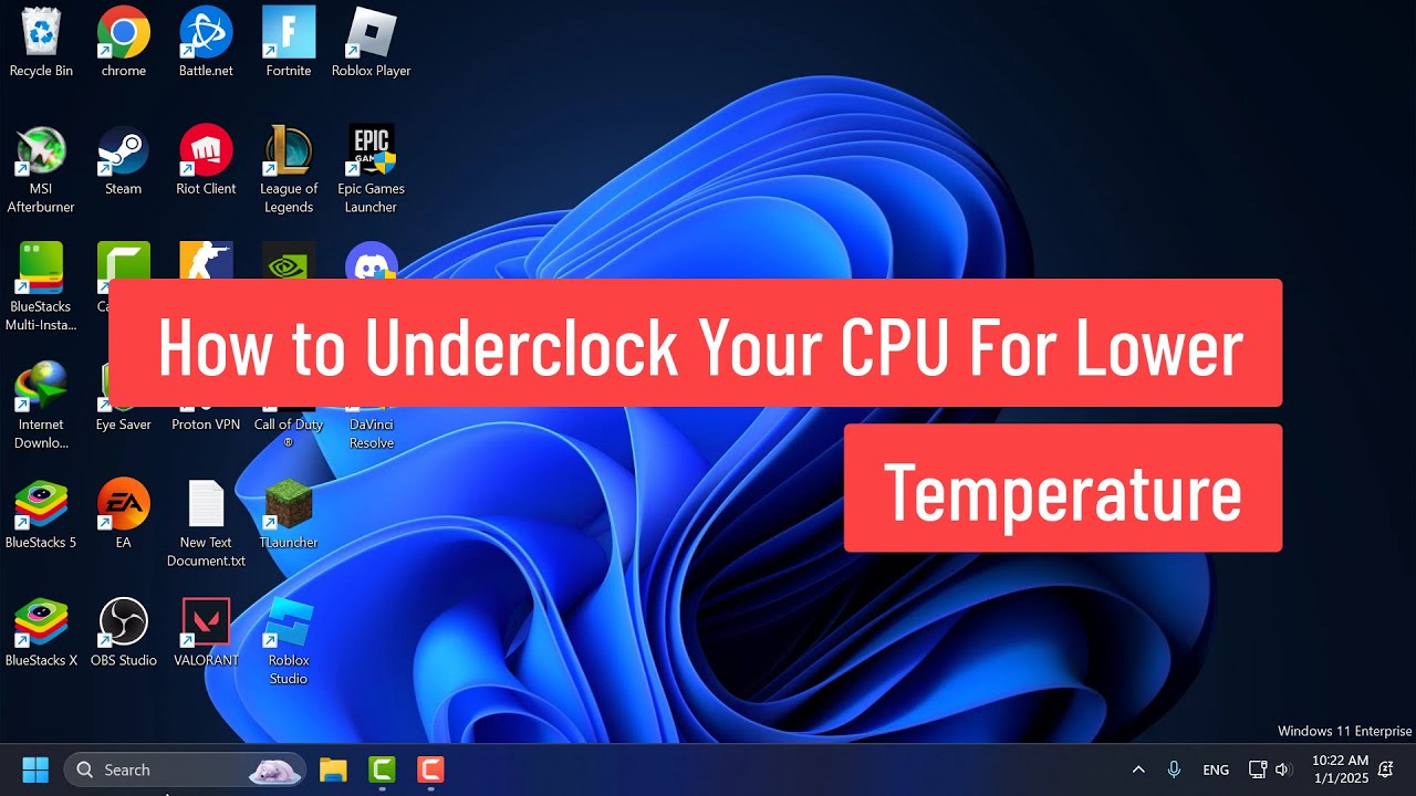How to Underclock Your CPU For Lower Temperature (2025) - YouTube