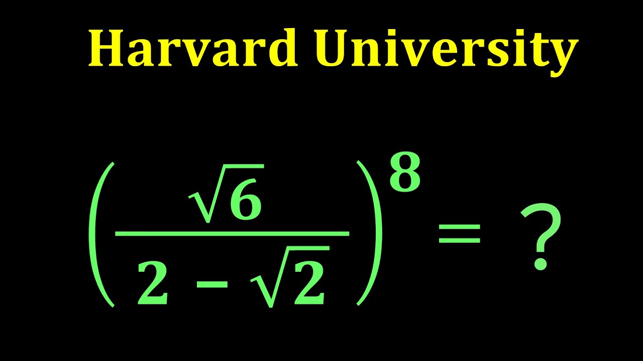 Harvard Admission Question from 2000s - YouTube