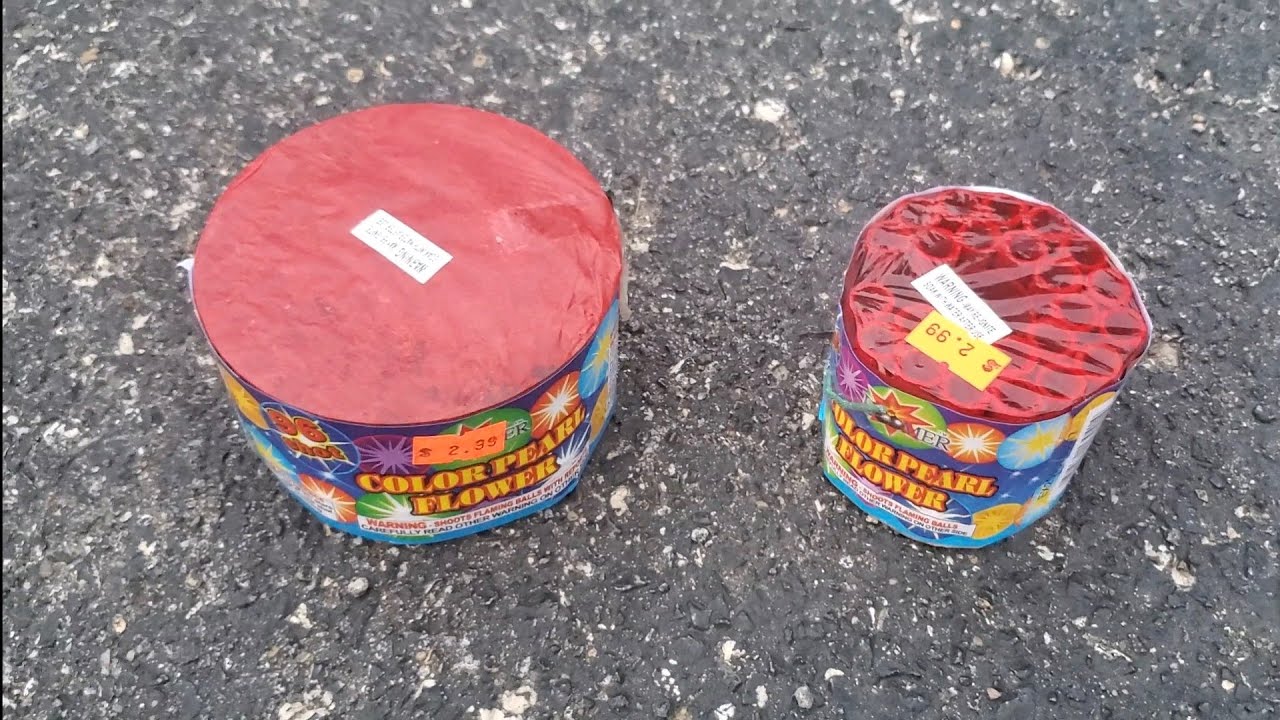 Cheap firework comparison Xs 2 "Color Pearls" - YouTube