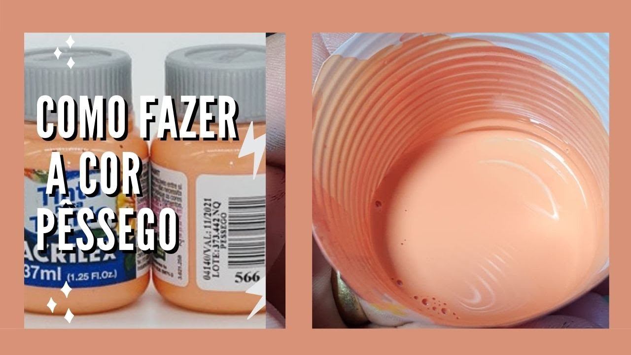 Como Fazer a cor Pêssego - YouTube