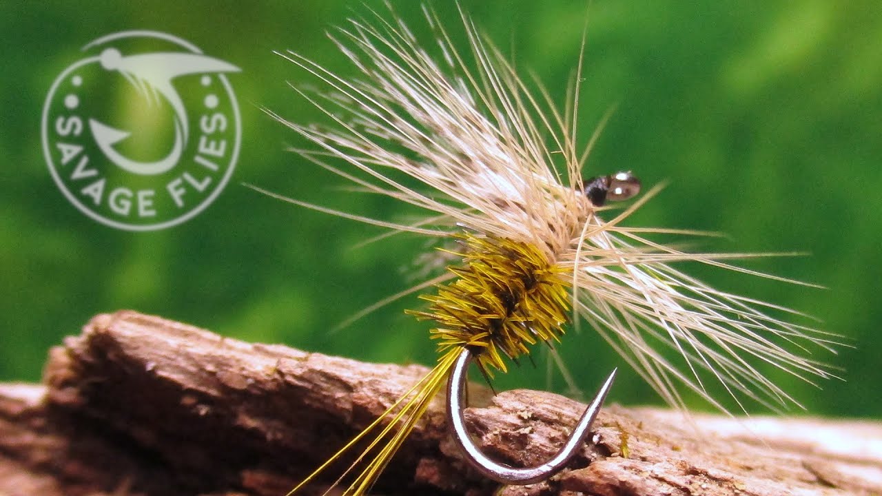 Fly Tying a Yellow Hammer Dry Fly - YouTube