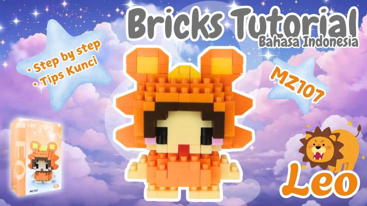 How to Build a Bricks Zodiac Leo MZ107 I Tutorial Lego Bricks Mini ...