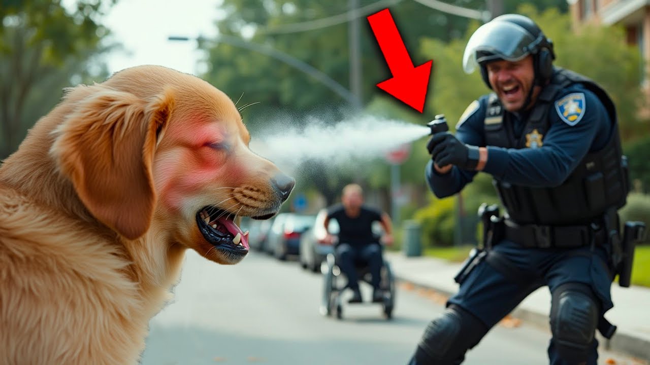 A Cop Sprayed a Stray Dog With Pepper Spray, But Regretted It When He ...