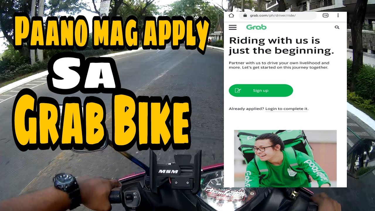 PAANO MAG APPLY SA GRAB BIKE 2021 - YouTube