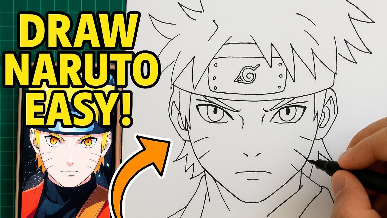 How to Draw Naruto Uzumaki Step by Step | Easy Anime Drawing for ...