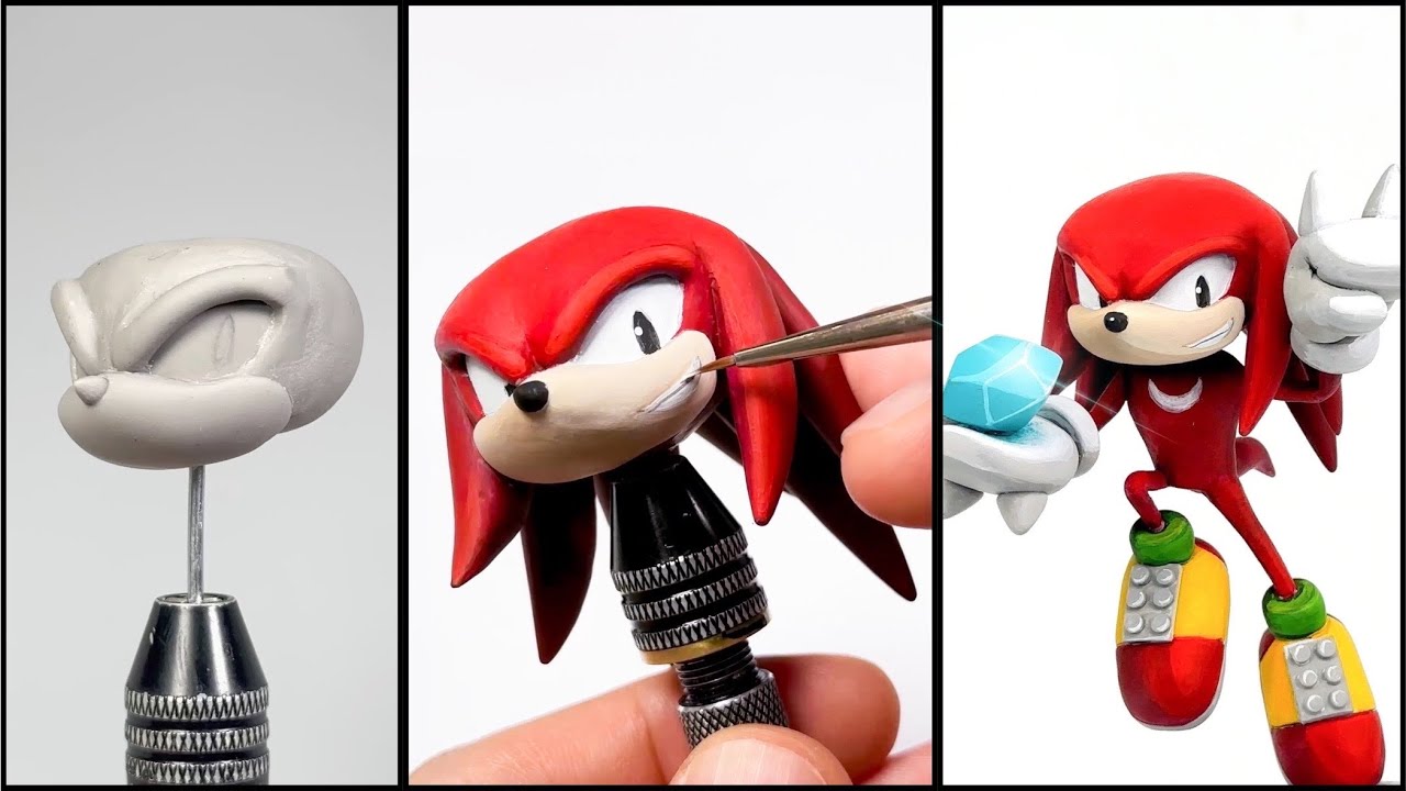 How to make Knuckles the echidna with Clay / [kiArt] - YouTube