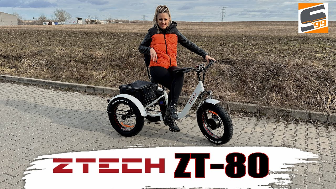🛺Elektromos 3 kerekű vastag🛞 kerékkel👀, ZTECH ZT-80 bemutató videó - YouTube