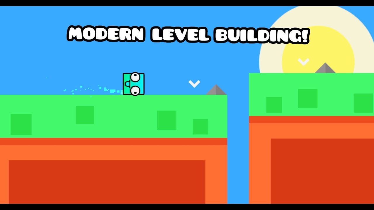 BUILDING MODERN LEVEL IN GEOMETRY DASH!!! - YouTube