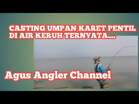 Casting Umpan Karet Pentil Merah