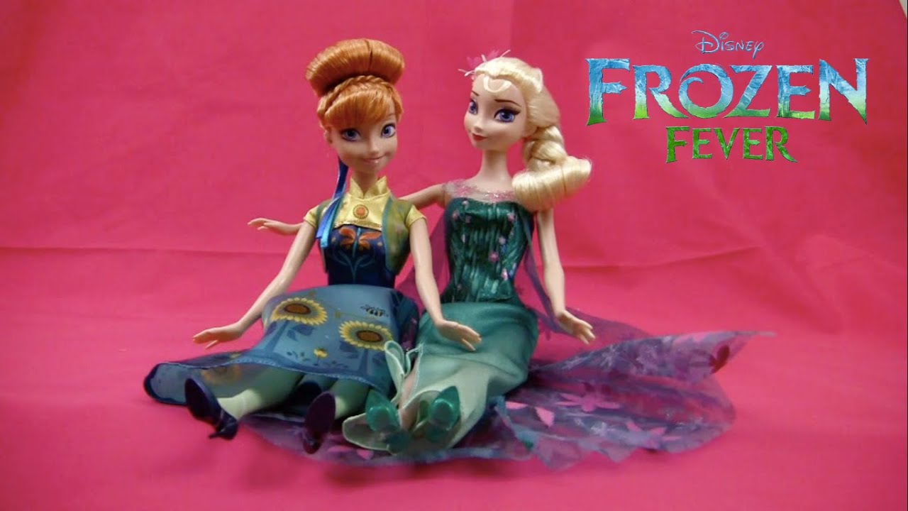 Disney Frozen Fever Anna Elsa Dolls Toys Birthday Party Unboxing Youtube