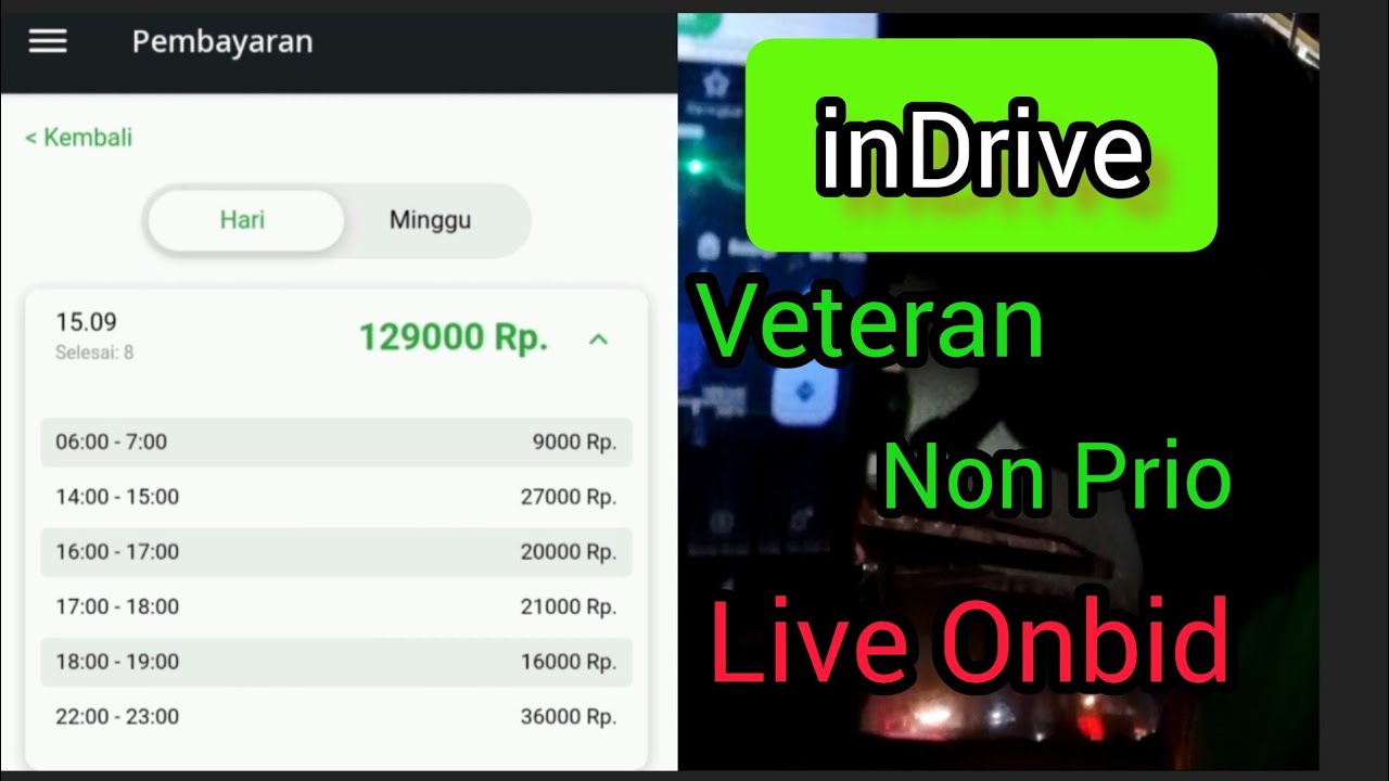 live onbid InDrive AKUN VETERAN BELUM PRIO #indriver #prioritas #gacor ...