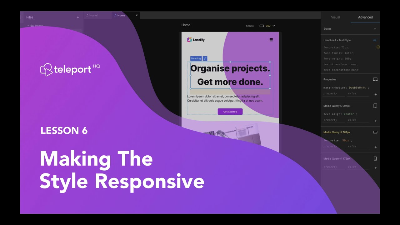 6. How to make your design responsive in Teleport - YouTube