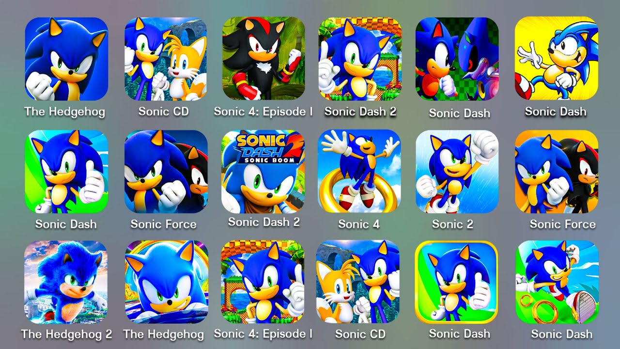 Sonic Dash, Sonic 4 Episode 2, Sonic Boom, Sonic 2, Sonic 1, Sonic ...