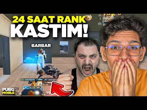 24 SAAT RANK KASTIM! BARBAR DENK GELDİ - PUBG MOBİLE