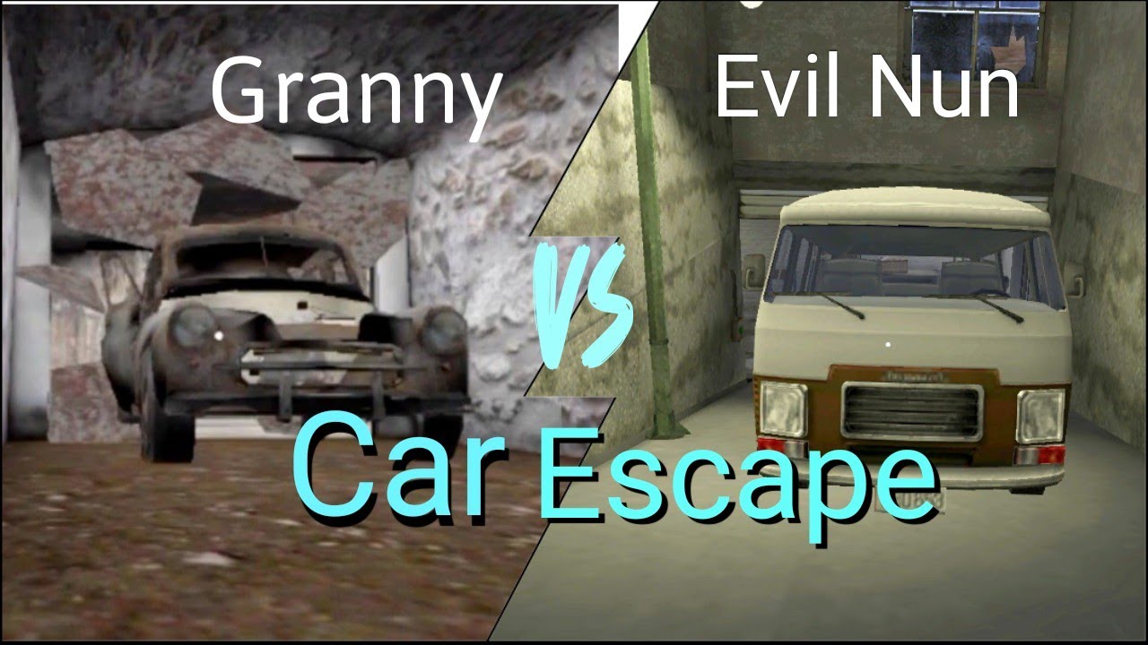 Granny's Car Vs Evil Nun's Car | Escape Battle - YouTube