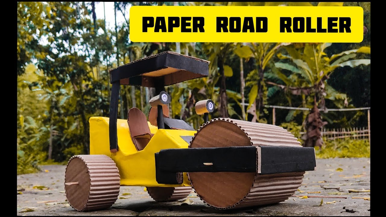 How to Make a Road Roller with Cardboard - DIY Tutorial - YouTube