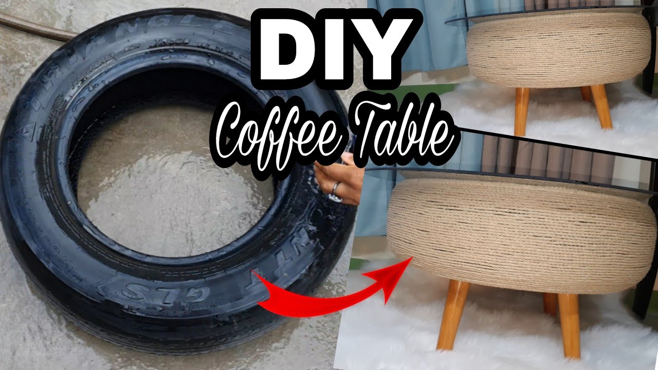 DIY TYRE ROPE COFFEE TABLE - YouTube