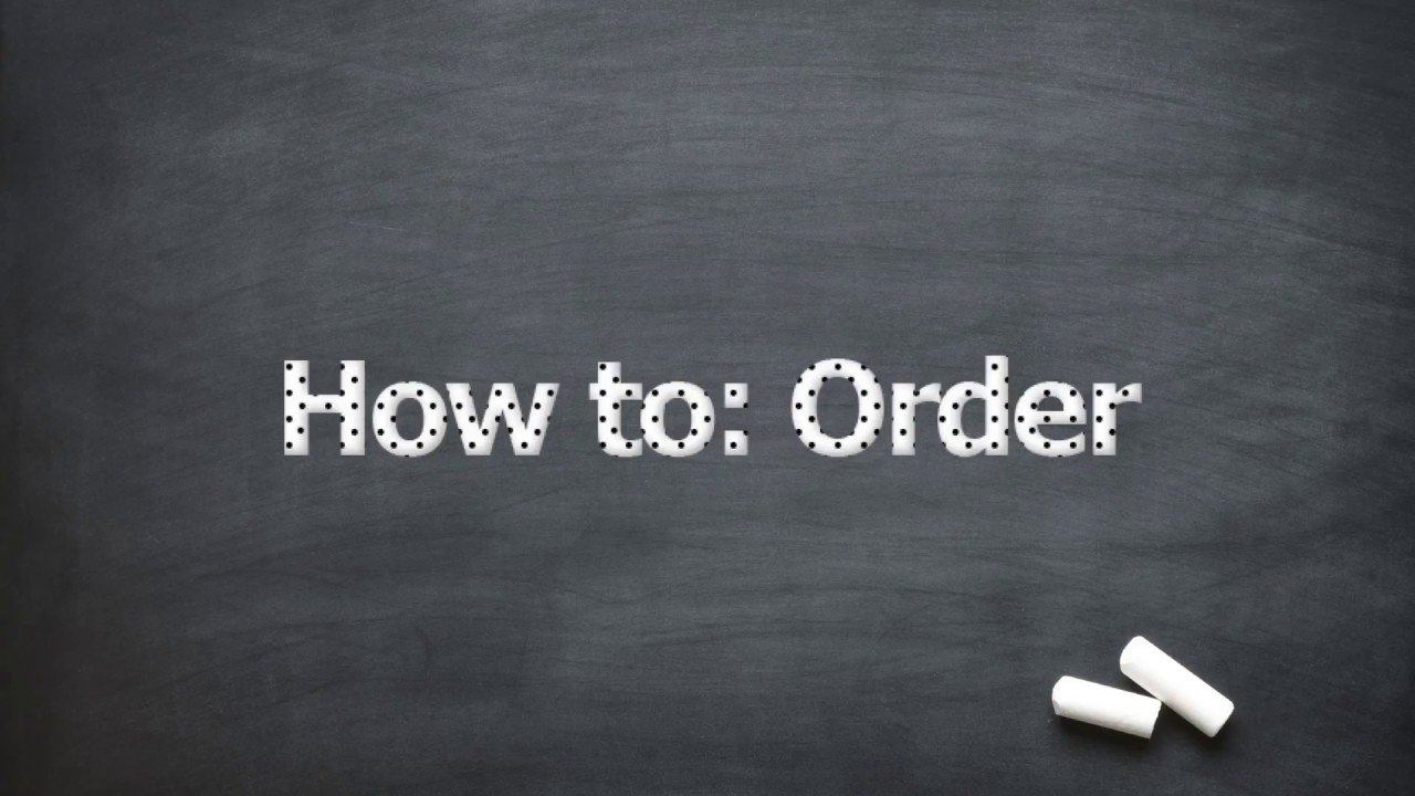 How to: Order - YouTube