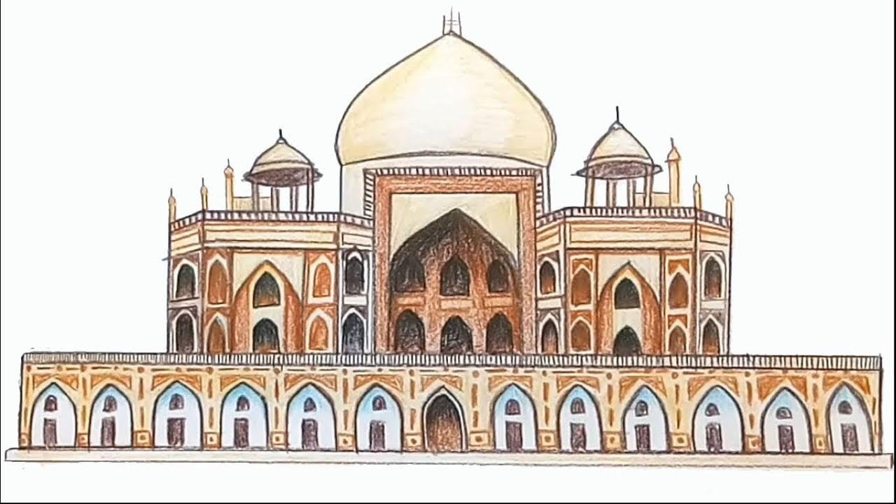 Humayuns Tomb Sketch