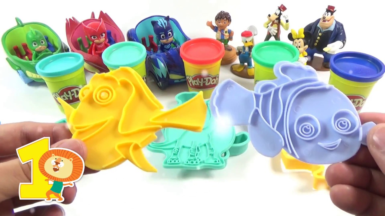 Finding Dory Nemo & Sebastian Dinosaurs Arlo Play-Doh Surprise Eggs ...