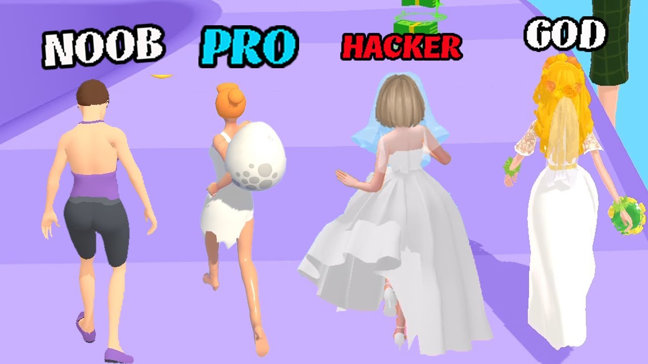 NOOB vs PRO vs HACKER vs GOD - Dream Weddings , Build A Queen ... - YouTube