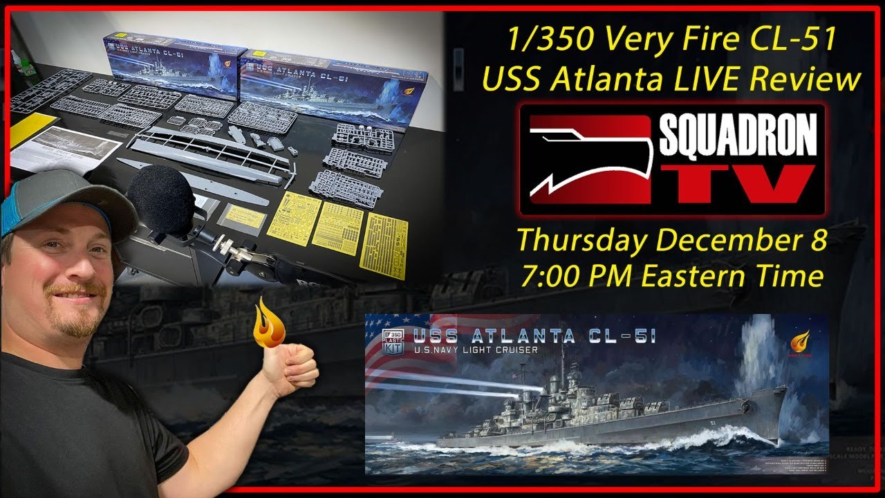 Model Kit Review of 1/350 USS Atlanta CL-51 from Very Fire - YouTube