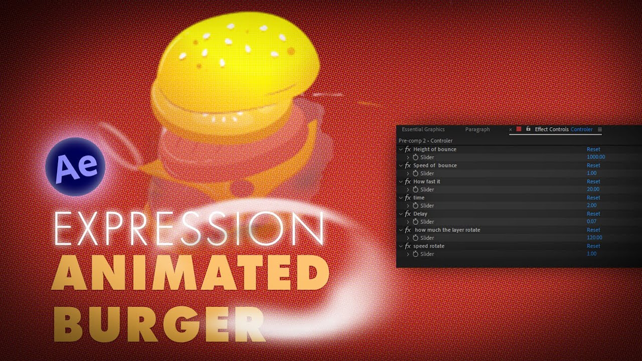 🍔 Animated Burger with After Effects Expressions | Easy to Edit! - YouTube