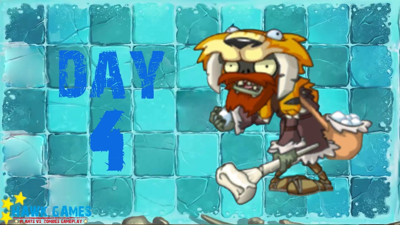 Plants vs Zombies 2 - Frostbite Caves - Day 4 [Hunter Zombie] No ...