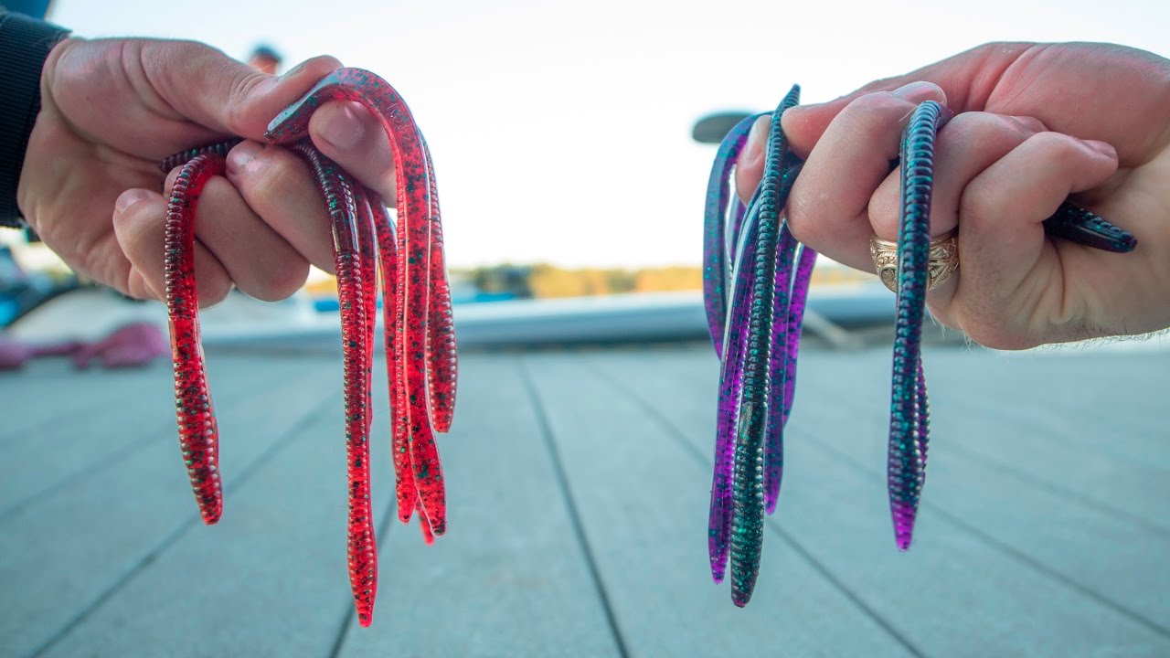 Largemouth Bass Fishing with Purple Worms - YouTube