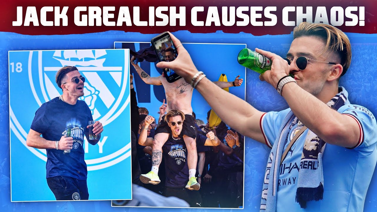Jack Grealish at Man City parade! 🍺 - YouTube
