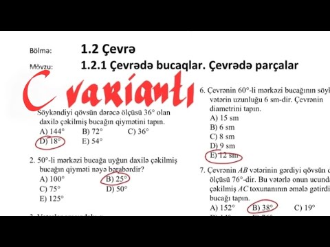 DİM IX,Çevrə,Çevrədə bucaqlar ,Variant C