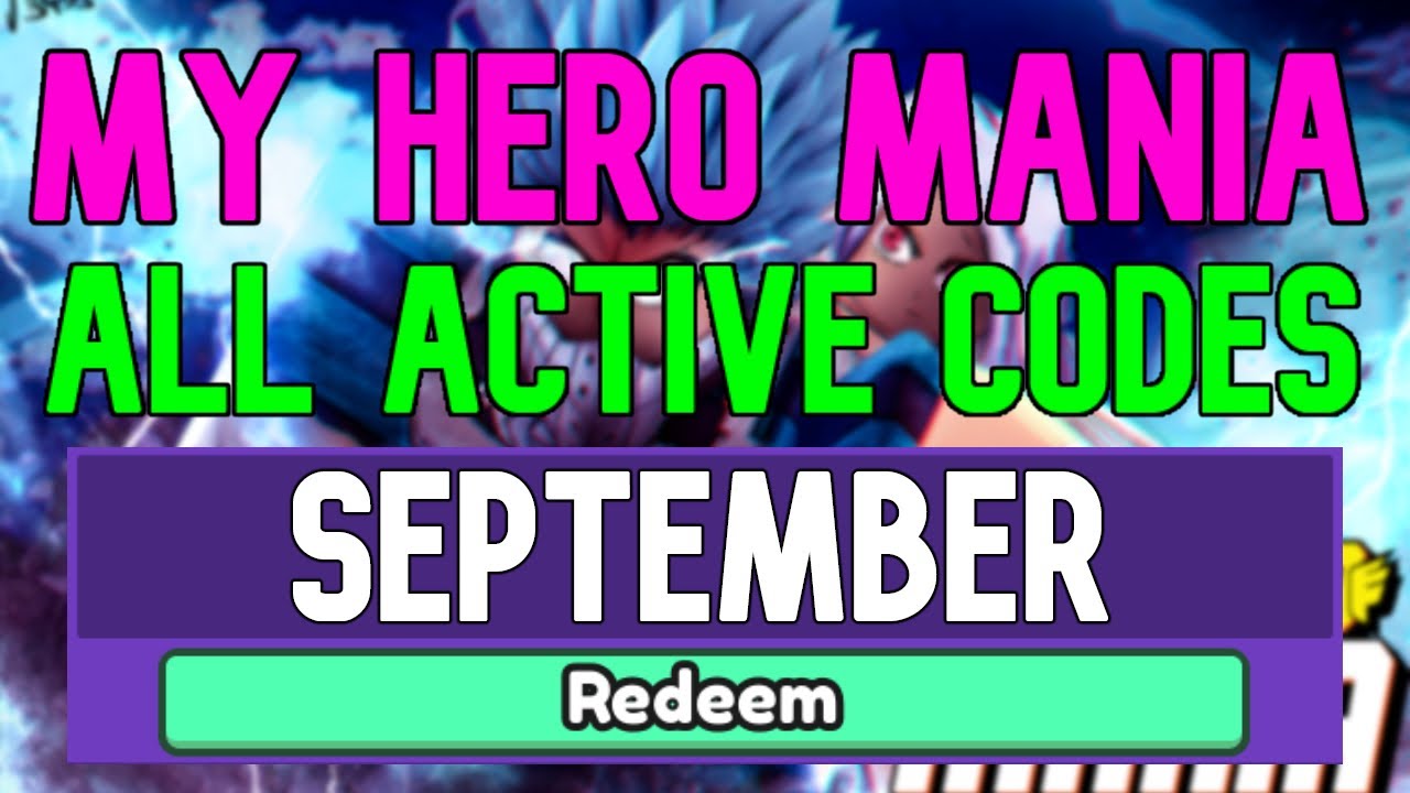 All New September 2022 Codes for ️My Hero Mania ROBLOX WORKING My Hero ...