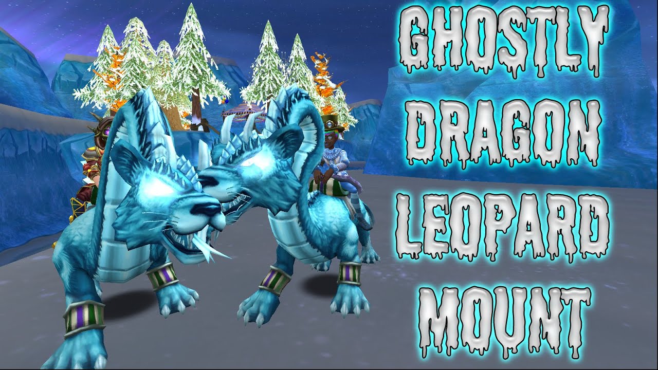 Wizard101: GHOSTLY DRAGON LEOPARD MOUNT Review👻🐉🐆 - YouTube