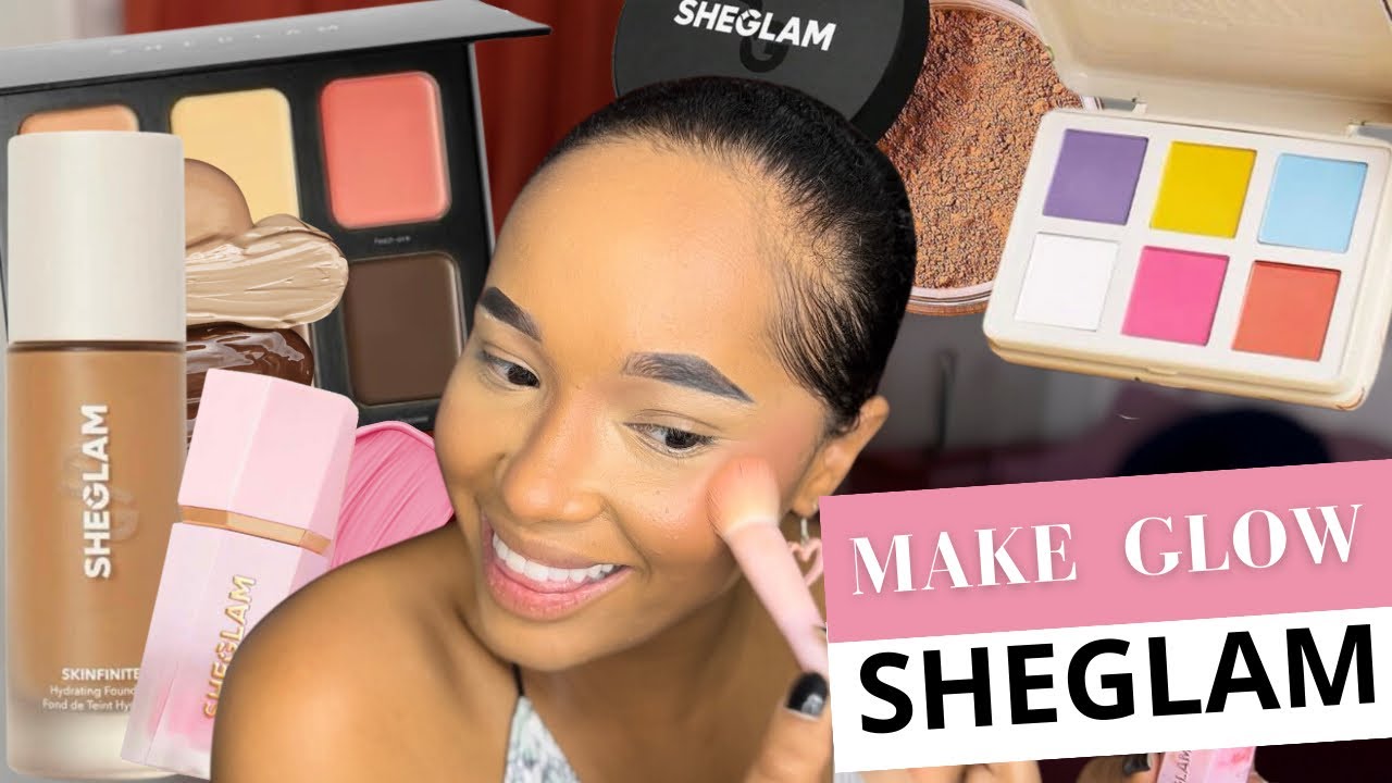 MAQUIAGEM GLOW FÁCIL | SOMENTE PRODUTOS DA SHEGLAM - SHEIN - YouTube