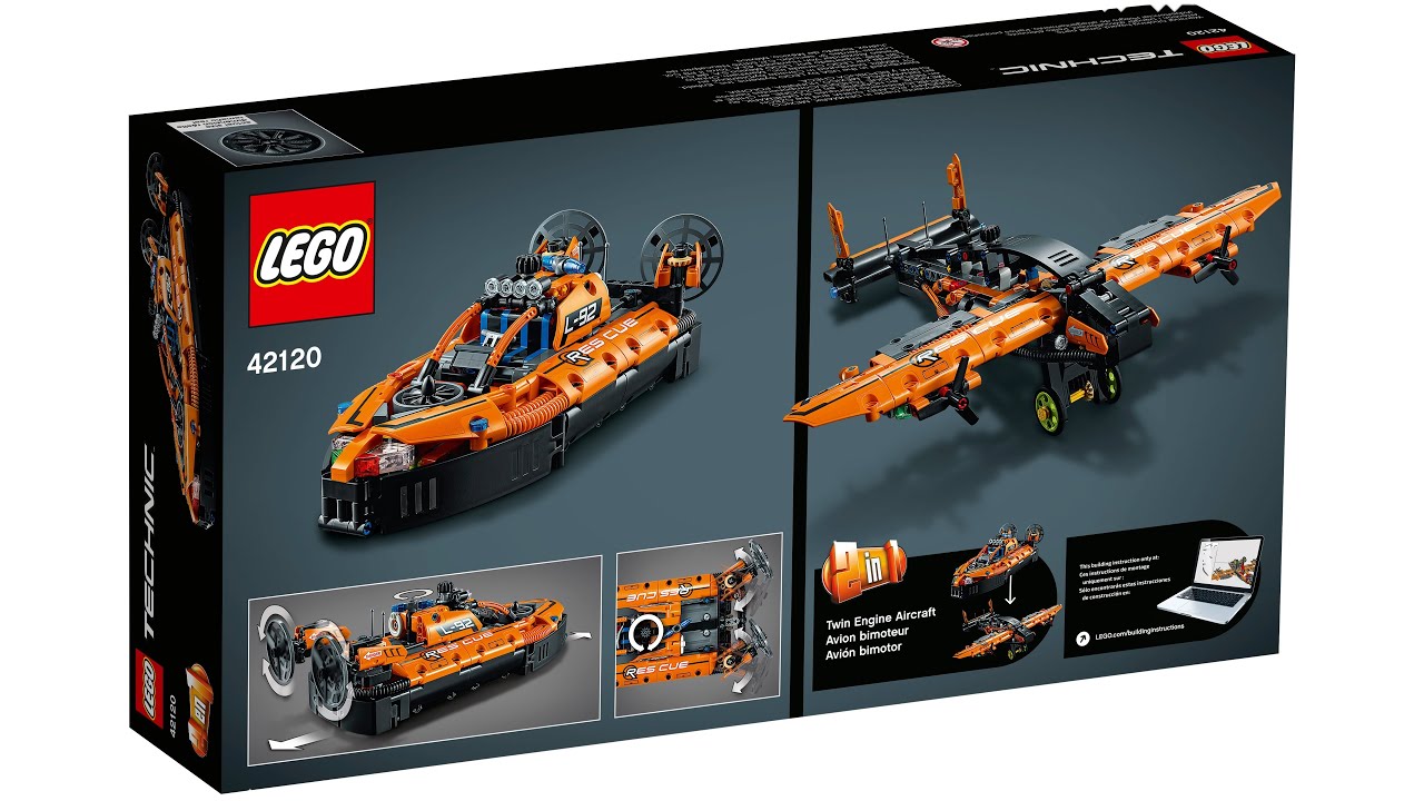 LEGO TECHNIC RESCUE HOVERCRAFT & TWIN ENGINE AIRCRAFT 2in1 42120 ...