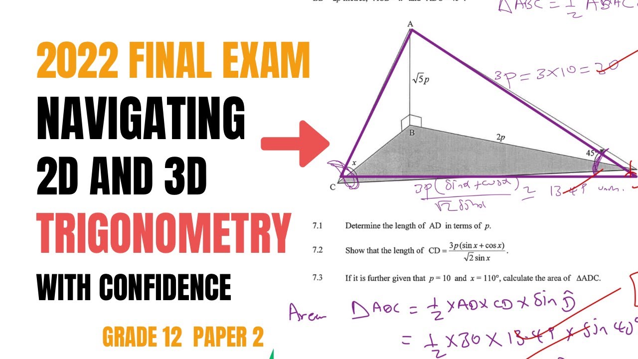 2D and 3D Trigonometry - Grade 12 November 2022 Maths Exam Paper 2 Memo ...
