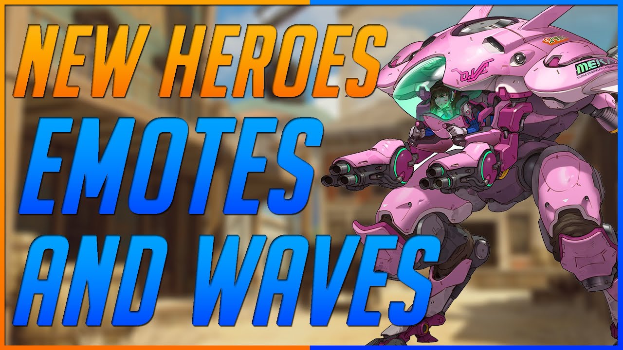 D. Va, Genji, and Mei's Emotes & Wave Animations - YouTube