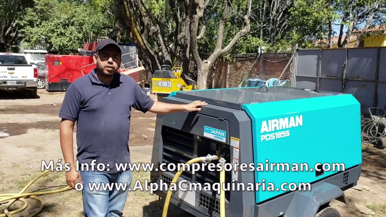 Compresor Airman PDS185 de 185 CFM, compresor portatil, compresor ...