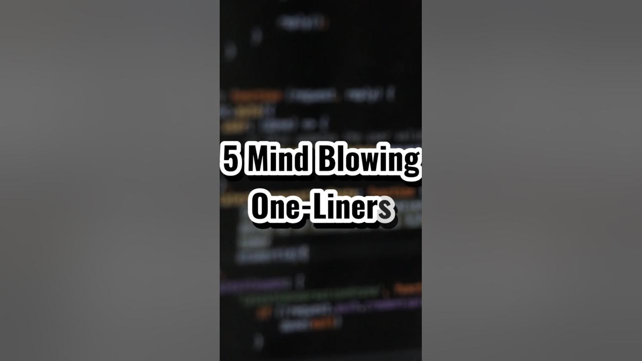 Python - 5 Amazing One-Liners #python #programming #coding - YouTube