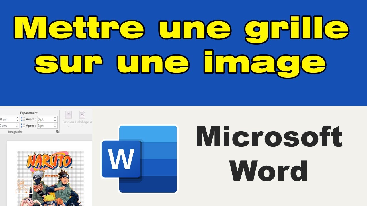 Comment mettre un quadrillage sur une image Word - YouTube
