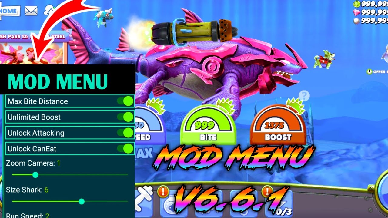 Hungry Shark World Mod Menu v6.6.6 🔥 - YouTube