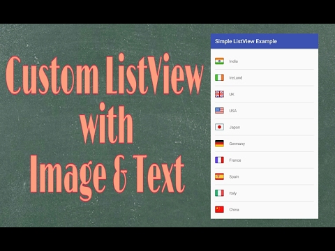 How to implement ListView with Images and Text Android Studio - YouTube