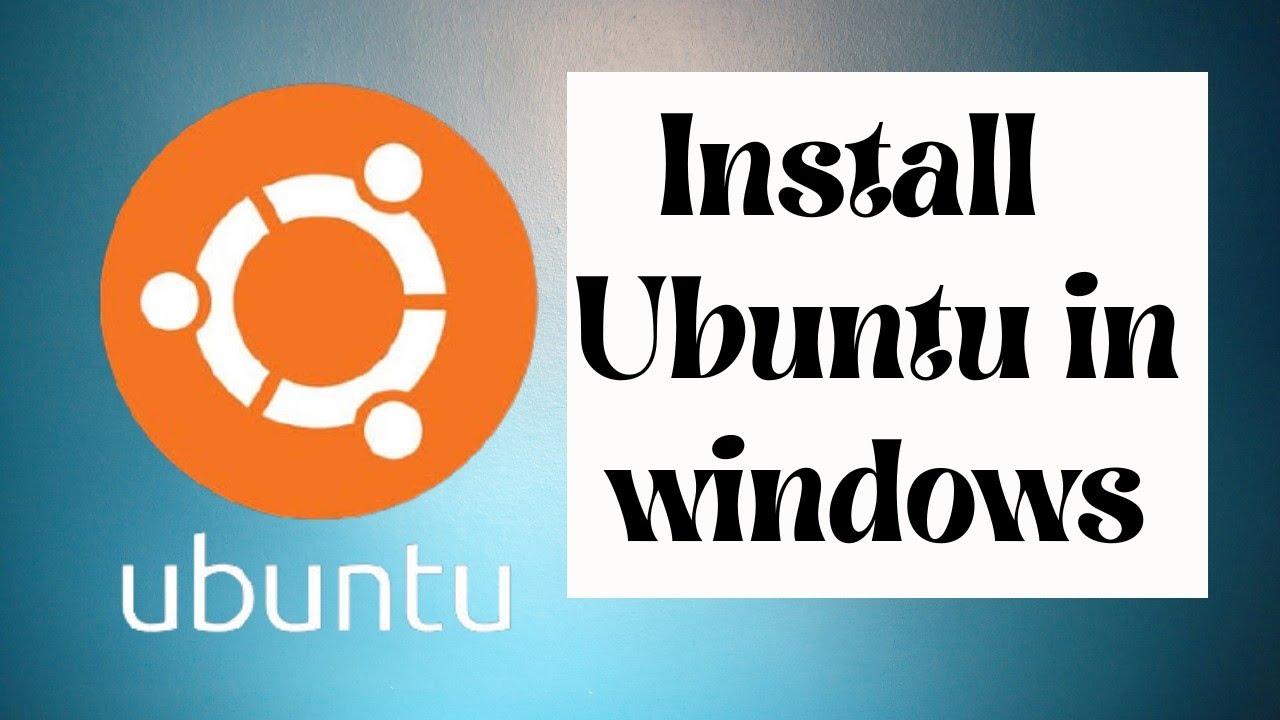 How to install linux (Ubuntu) in Win 10/11 - YouTube