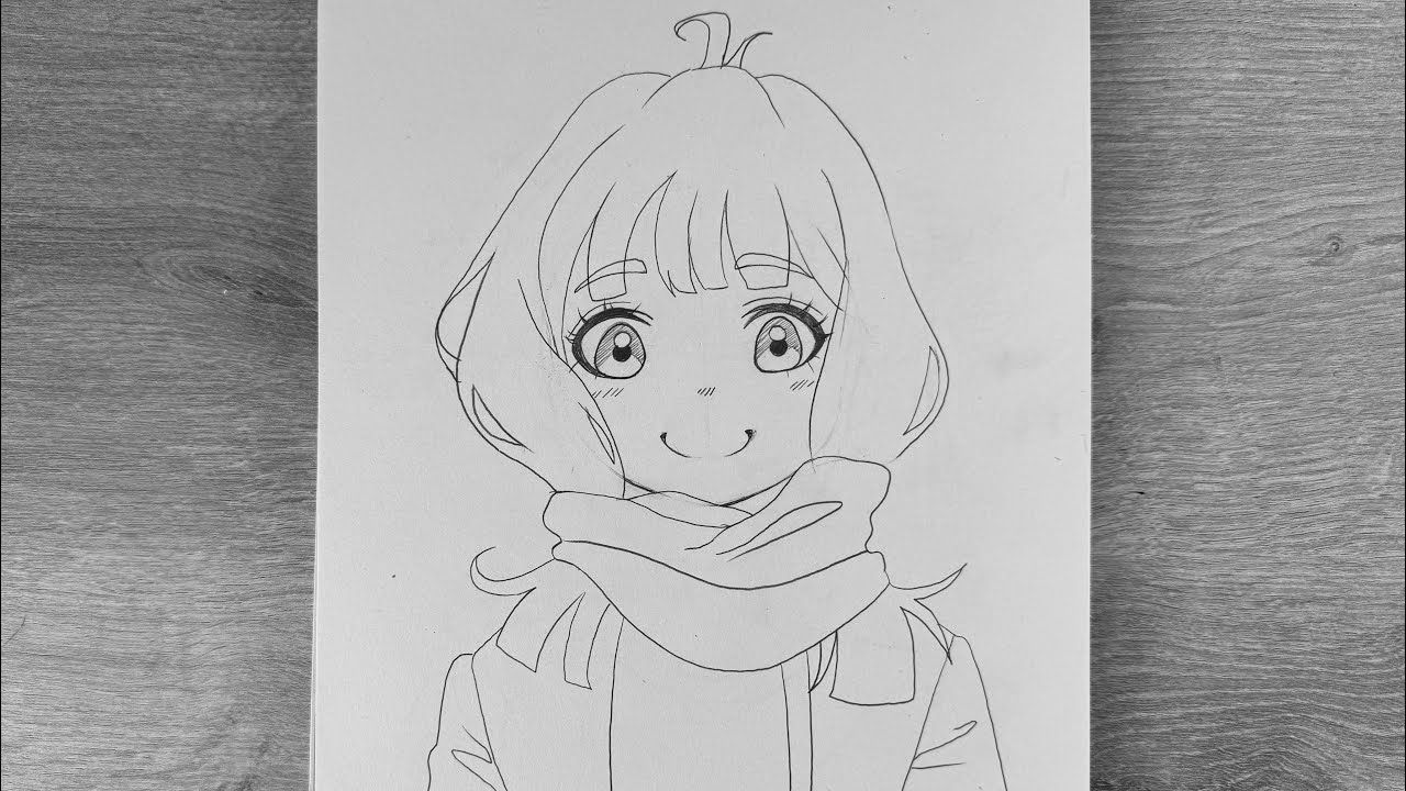 How to draw anime girl step by step || anime girl drawing tutorials ...