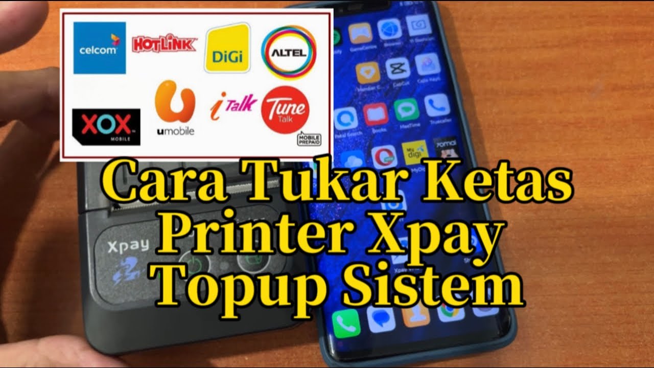 Cara tukar ketas printer Xpay TopUp Sistem dan reprint history #printer#topup #sistem #install ...