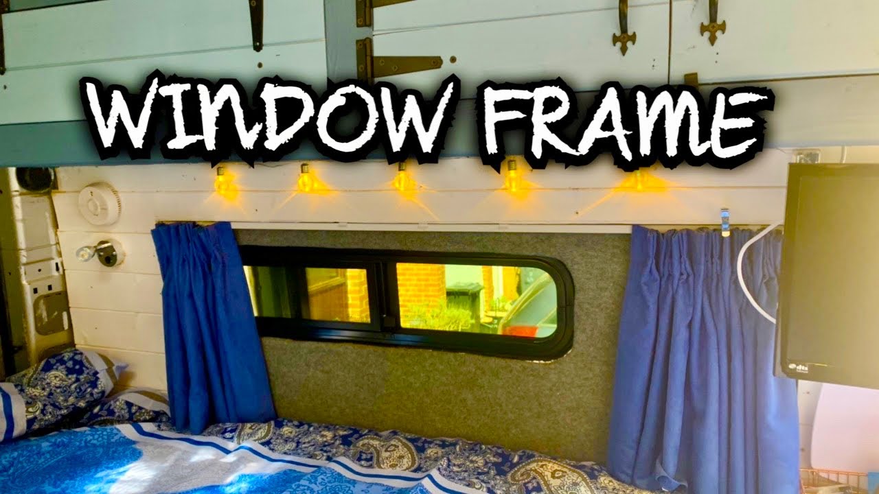 how to make rear window curtain track RV campervan - YouTube