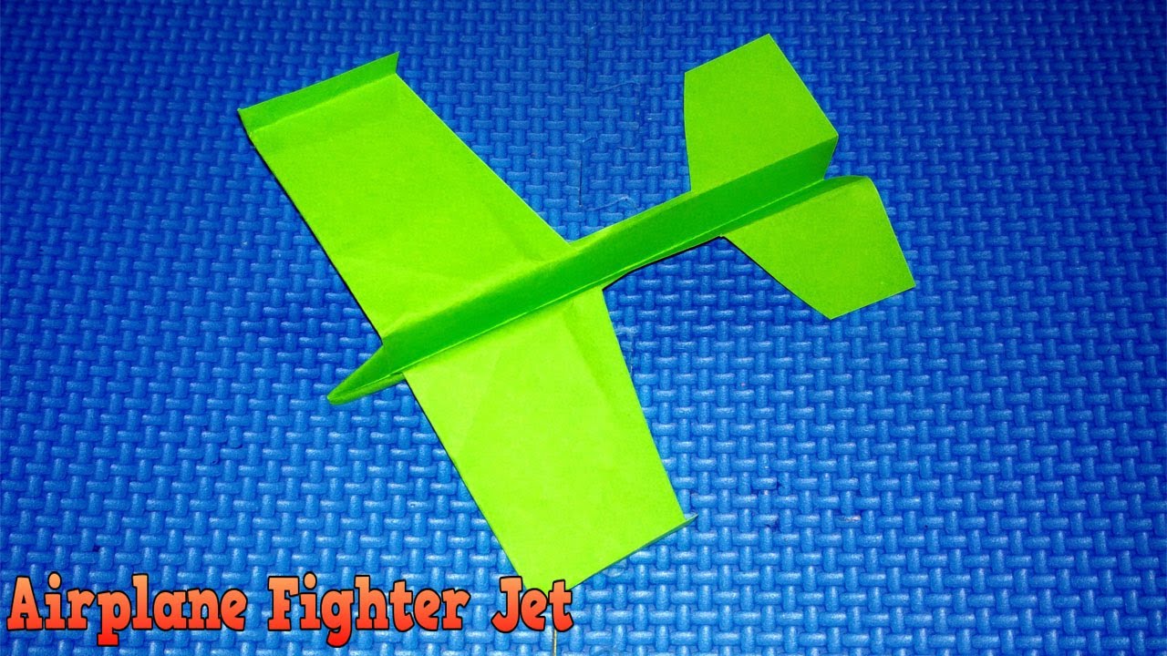 Airplane Fighter Jet Origami Very Easy Tutorial - YouTube